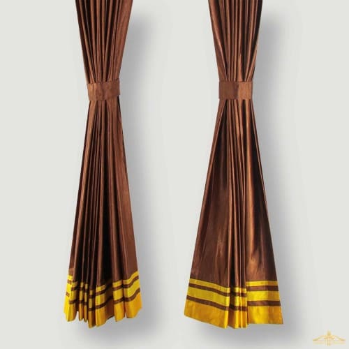 Brown Church Altar Curtains | Church Stage Curtain - Maurvii