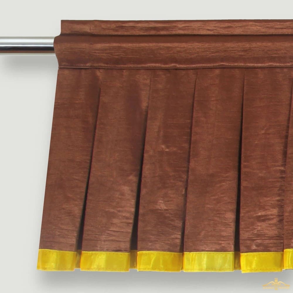 Brown Box Pleated Valance | Valance Designs - Maurvii