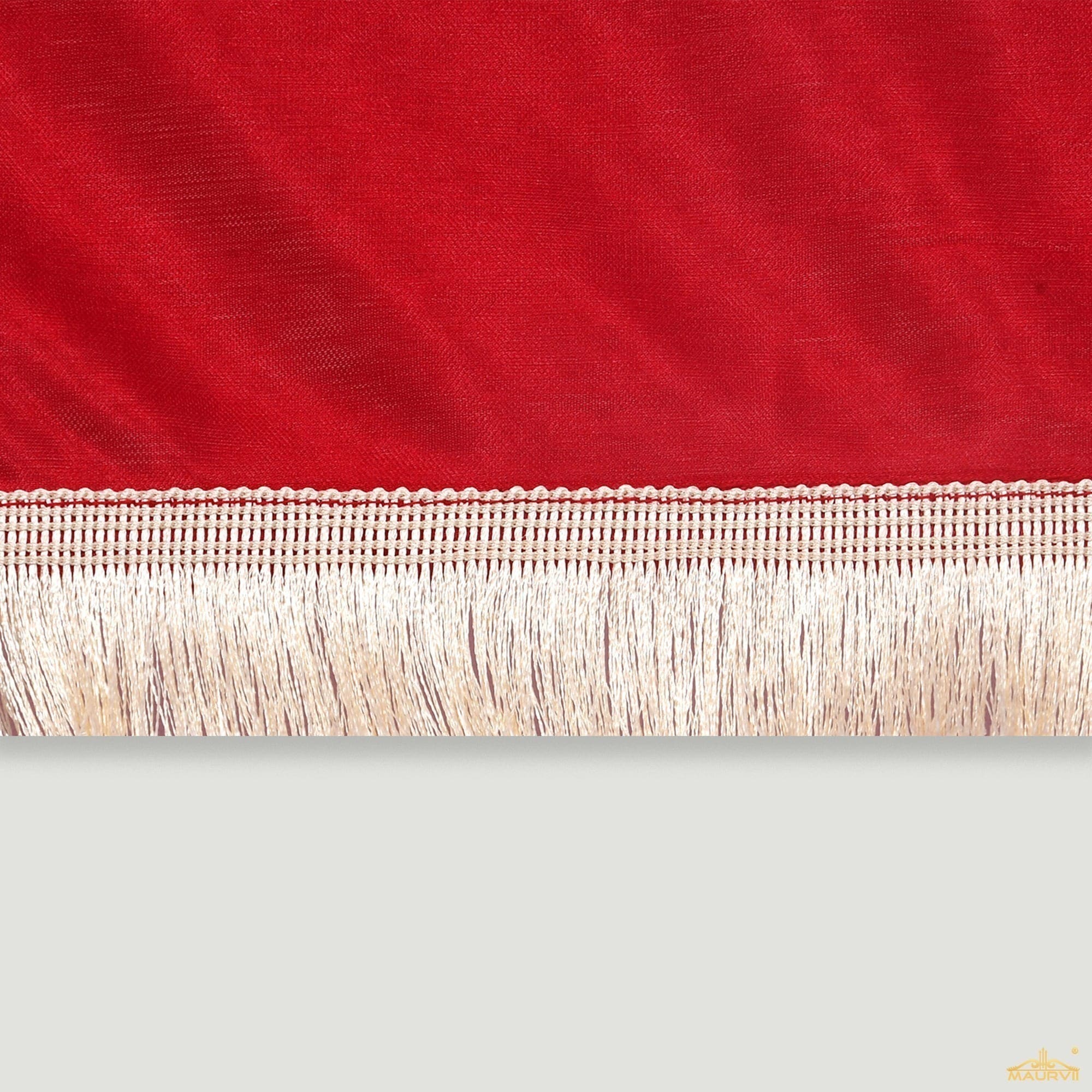 Custom Burgundy Valance With Fringe | Burgundy Valance
